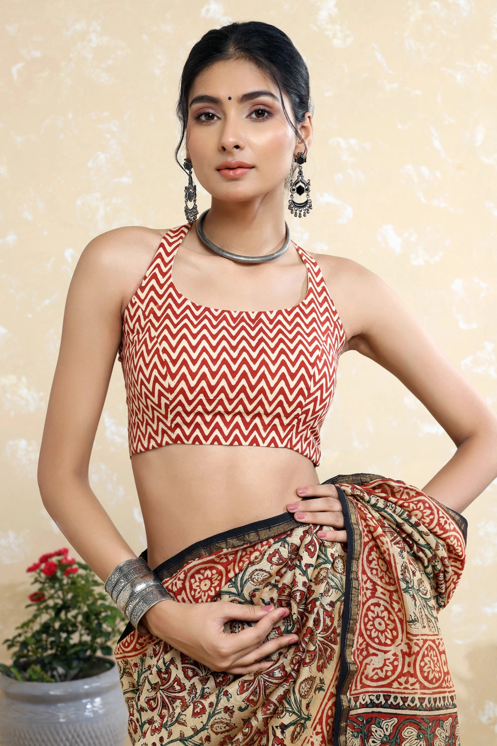 Kriti Block Print Blouse Fresh Ethnic Style